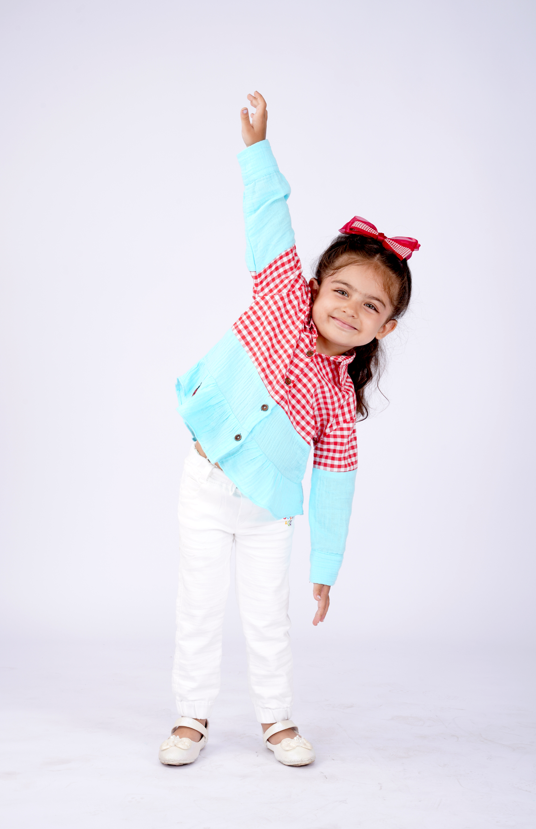 Cute checks, breezy color-block, and a ladybug wink—playtime ready ...
